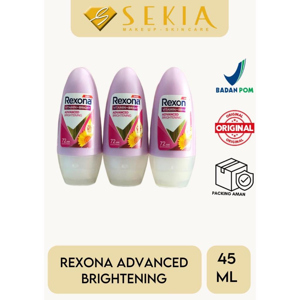 Jual Rexona Deodorant Advanced Brightening 45ml / Rexona Roll On ...