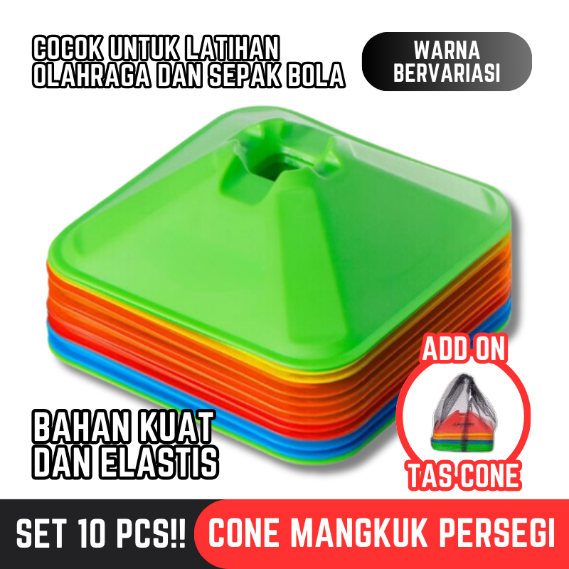 Jual BBAK PAKET 10 PCS Cone Mangkuk Persegi Kun Latihan Marker Cocok ...