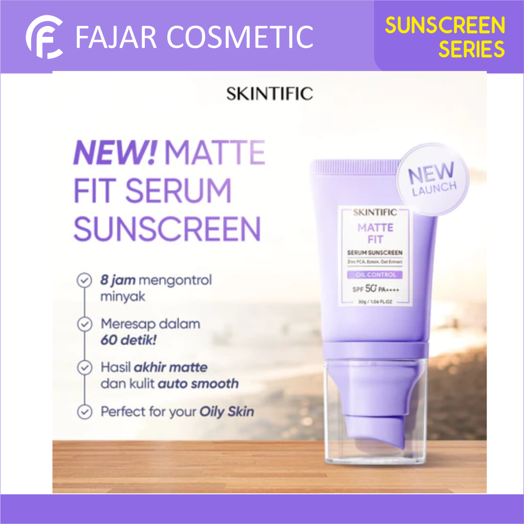 Jual FAJARCOSMETIC - SKINTIFIC MATTE FIT SUNSCREEN SPF 50+ PA++++ 30GR ...