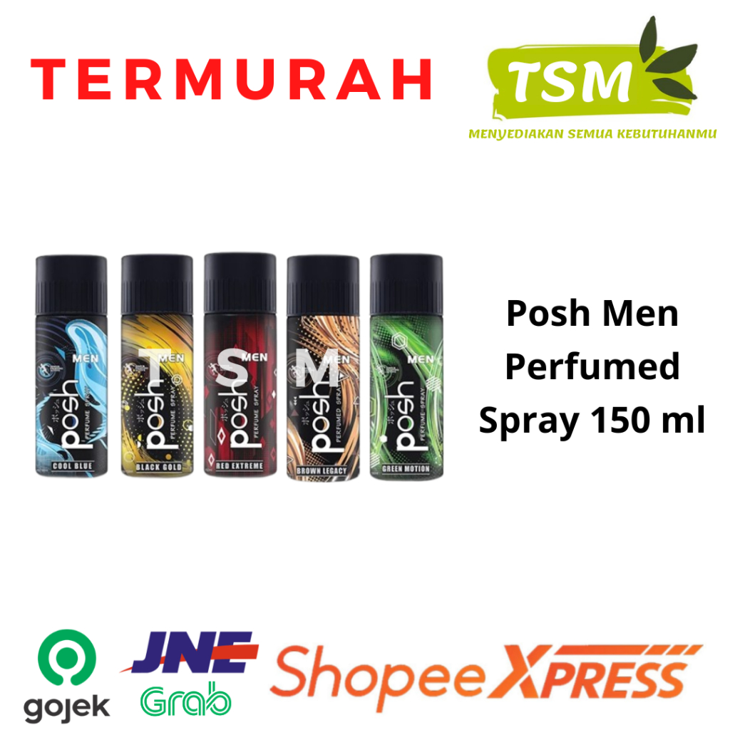 Jual Posh Men Perfumed Body Spray 150 ml | Shopee Indonesia