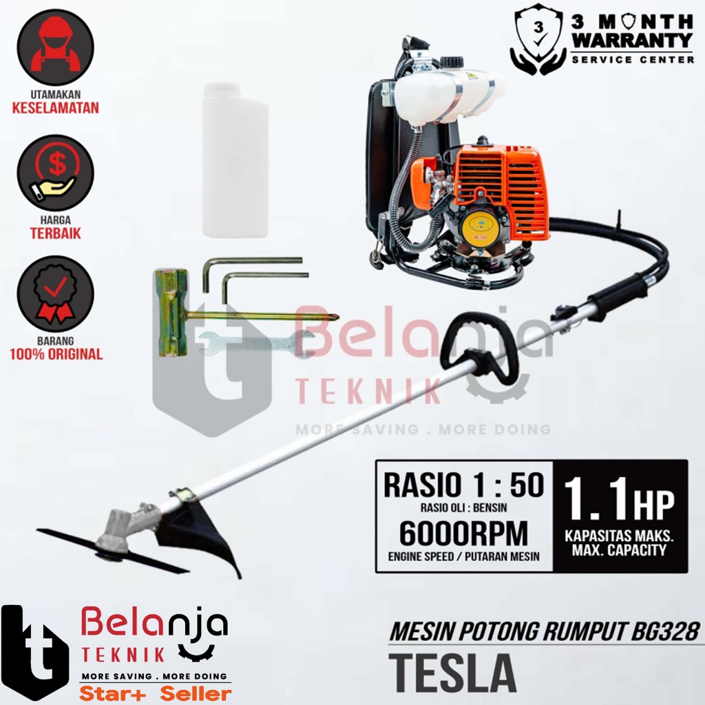 Jual Tesla Mesin Potong Rumput Gendong 328 Brush Cutter 2 Tak 328 ...