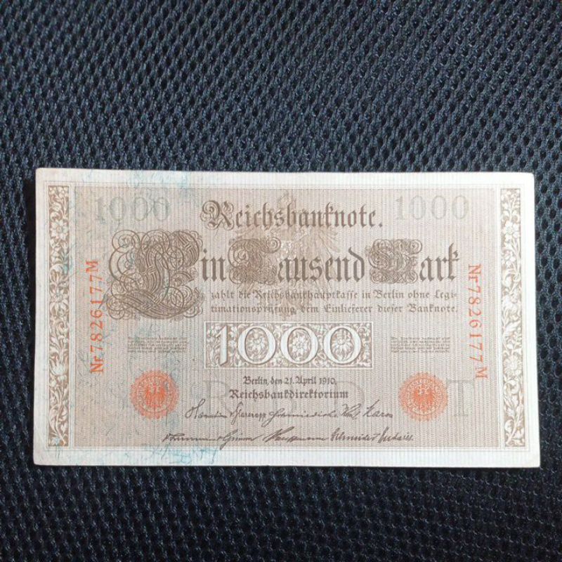 Jual 1000 mark jerman 🇩🇪 timur tahun 1910 asli masih bagus | Shopee ...