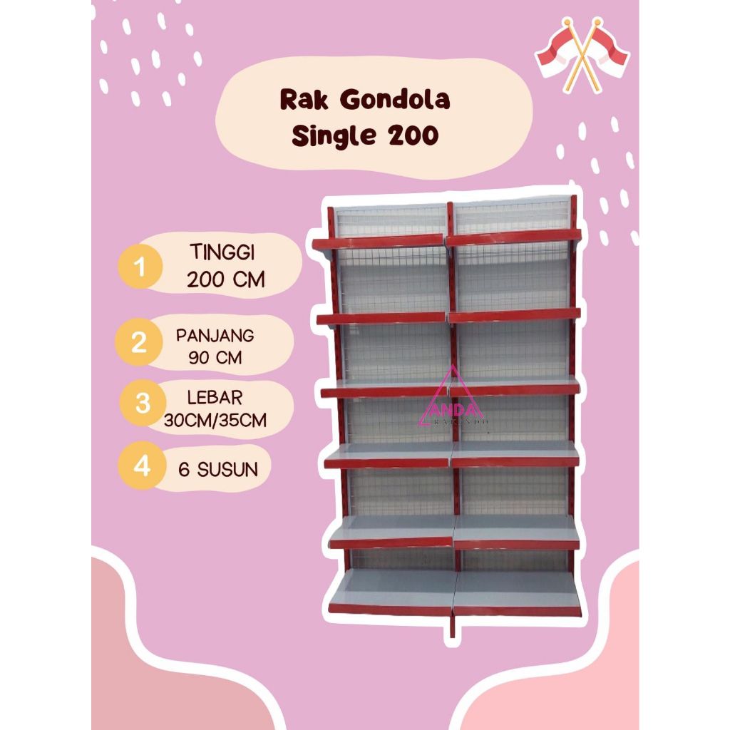 Jual Rak Minimarket Single Starting 200 cm | Shopee Indonesia