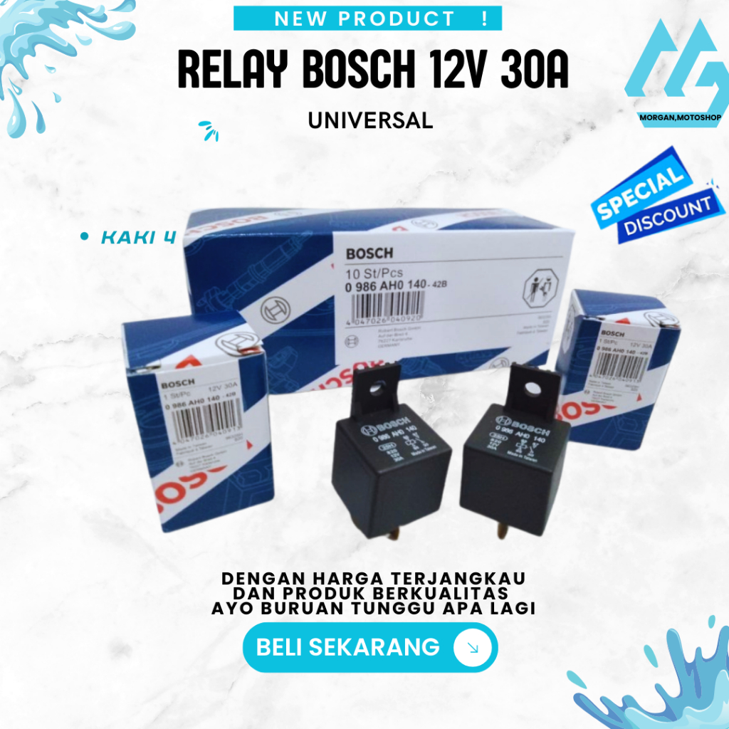 Jual RELAI RELLAY BOSCH 4 KAKI 24V 20A ASLI TERMURAH RELLAY BOSCH KAKI ...