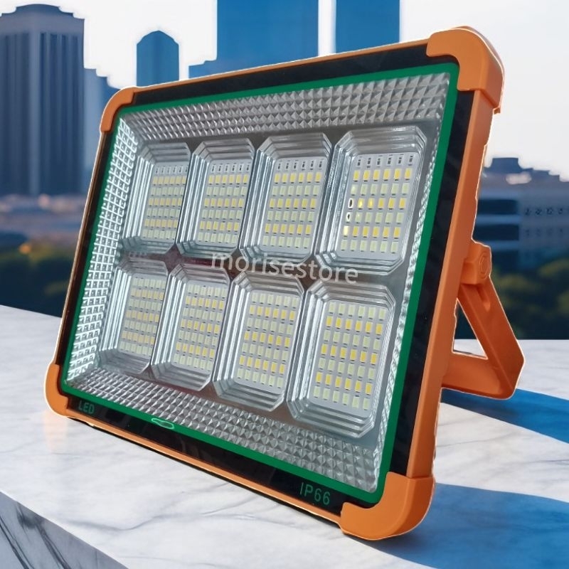 Jual CROMAN Lampu Emergency 300W Panel Surya Floodlight LED Baterai ...