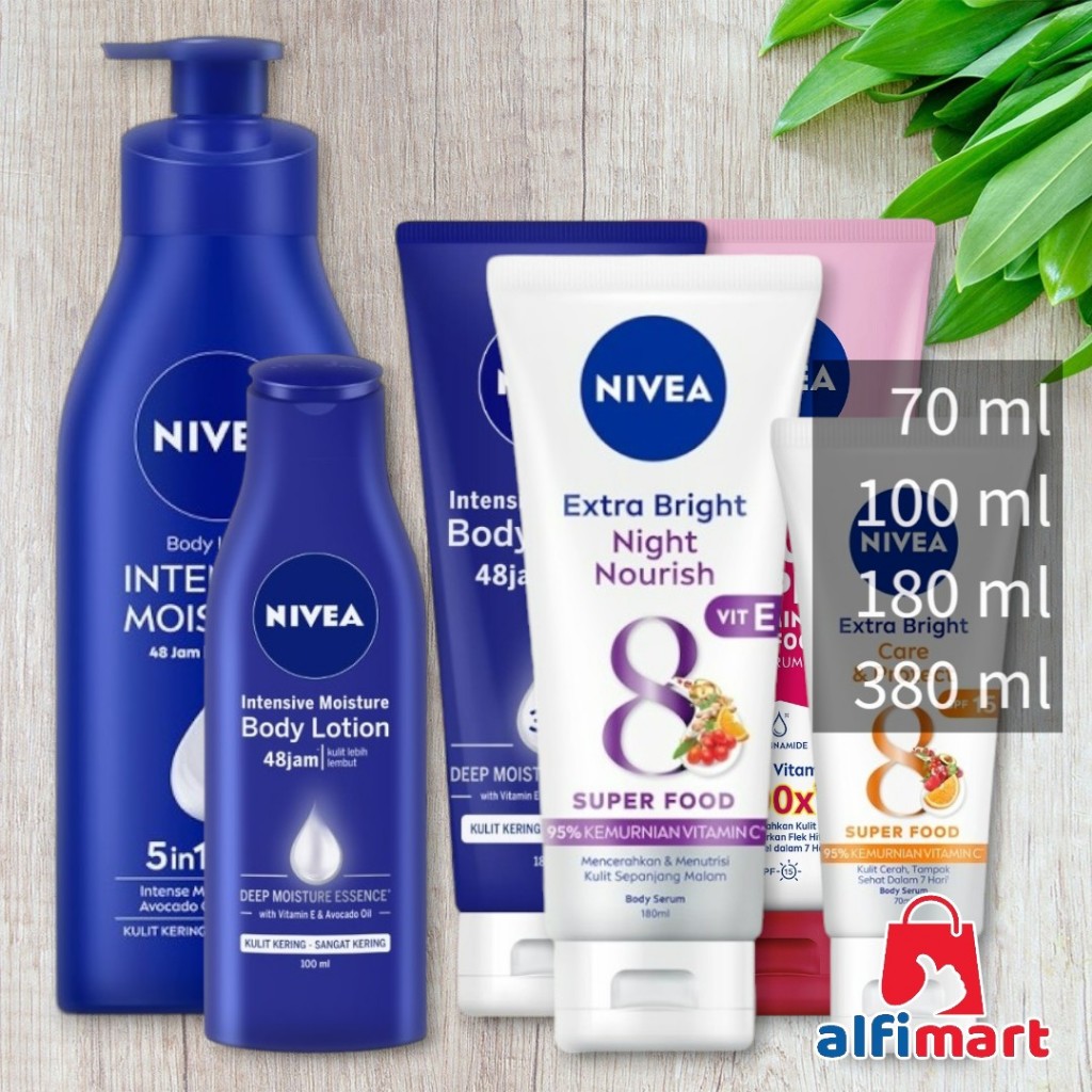 Jual Nivea Body Serum & Body Lotion 70ml 100ml 180ml 380ml / Nivea ...