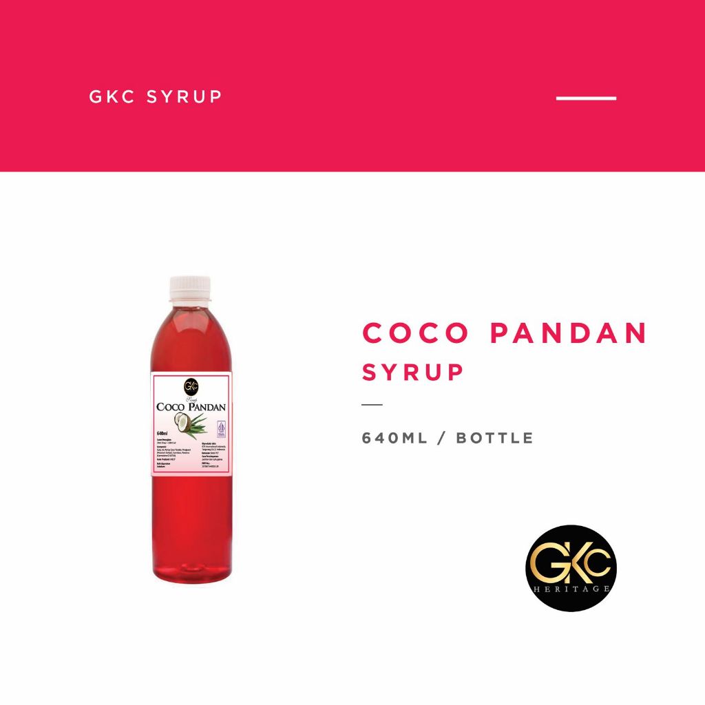 Jual GKC Heritage Sirup Cair Konsentrat Minuman Cocopandan - 640 mL ...