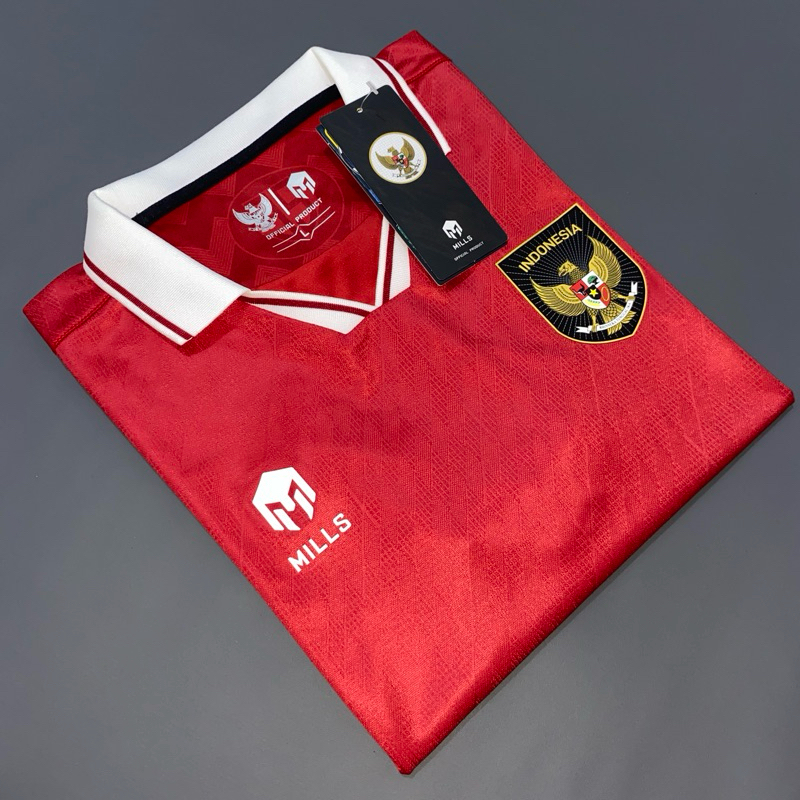 Jual MILLS Timnas Indonesia Home Jersey Player Issue Long Sleeve 2022 ...