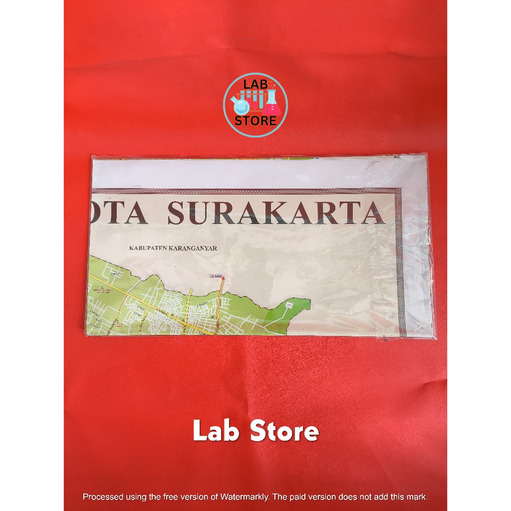 Jual Peta Lipat Kota Surakarta / Peta Lipat Kota Solo / Peta Kota Solo ...