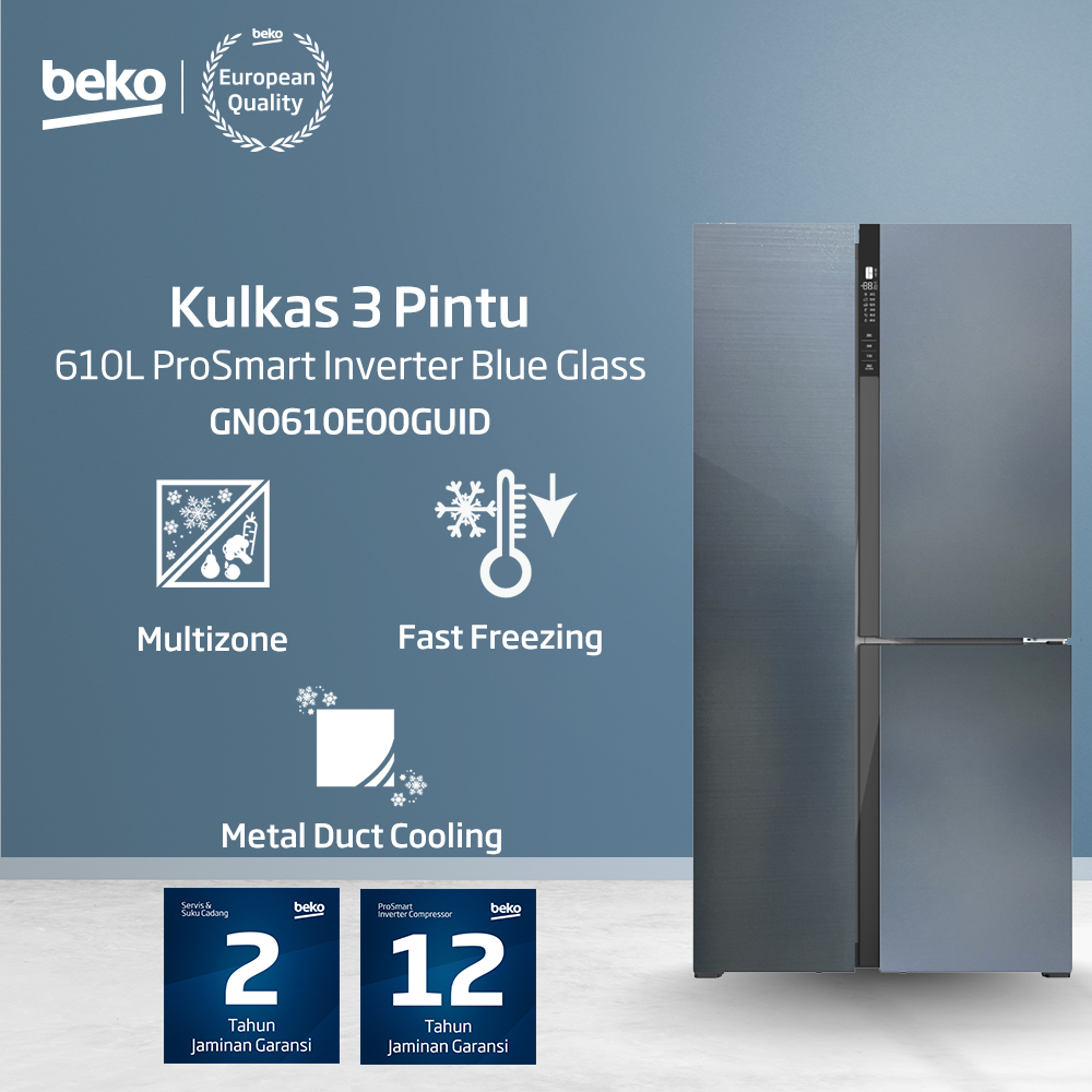 Jual Beko Kulkas 3 Pintu Side-by-Side GNO610E00GUID - Kapasitas 610liter Inverter | Shopee Indonesia