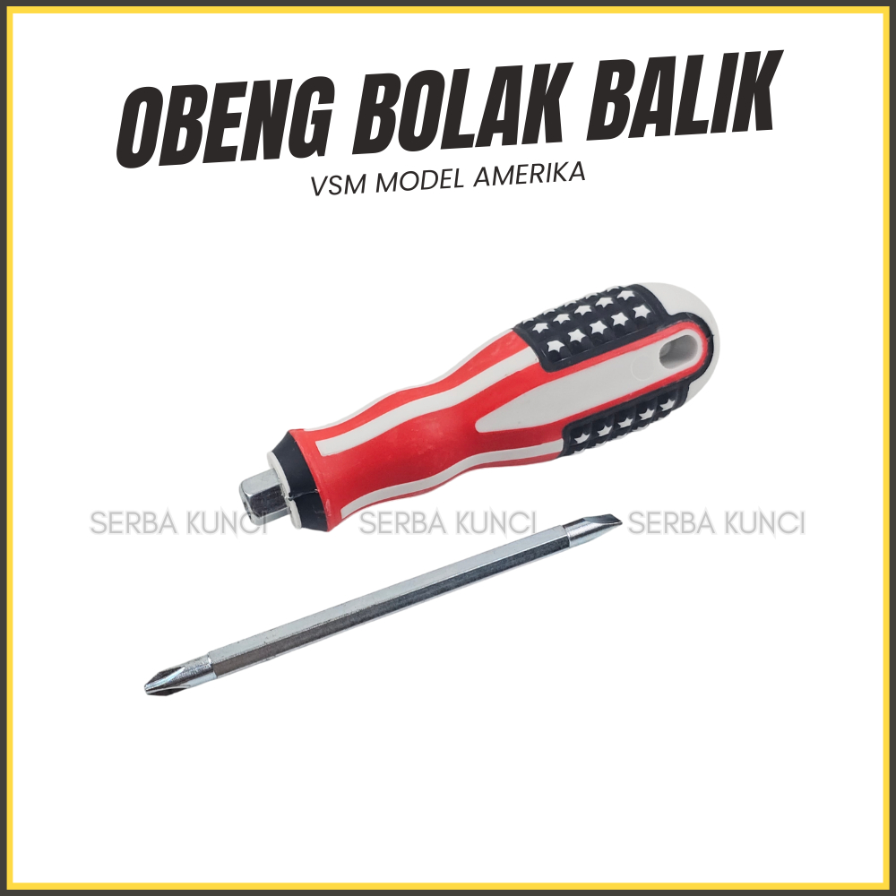 Jual Obeng USA Bolak Balik 4" VSM Plus Minus PH 2 Amerika per PCS Tarik ...