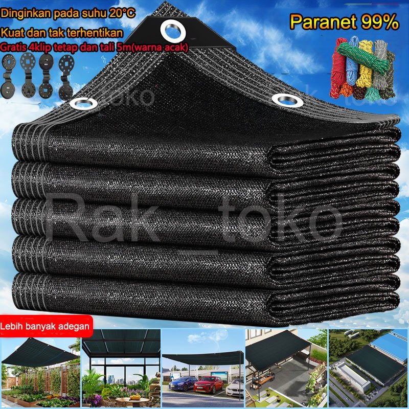Jual Paranet 99% Lebar 2/3/4/5/6 Meter Shading Net Nylon Anti Panas ...