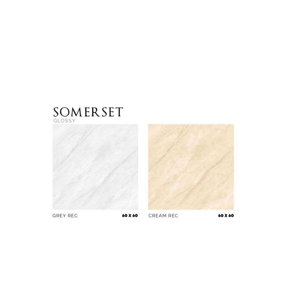 Jual PLATINUM CERAMICS RECTIFIED FLOOR TILE SOMERSET GLOSSY GREY ...