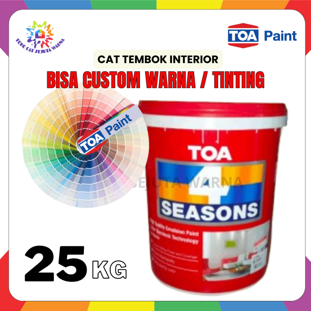 Jual CAT TEMBOK TOA 4 Seasons Interior 25 KG | Shopee Indonesia
