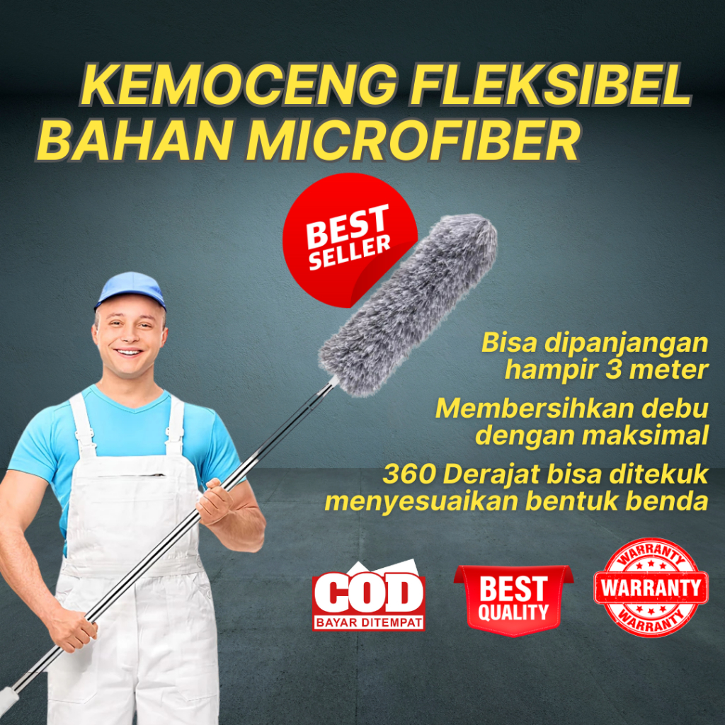 Jual Kemoceng Panjang Microfiber Pembersih Langit Rumah / Kemoceng ...