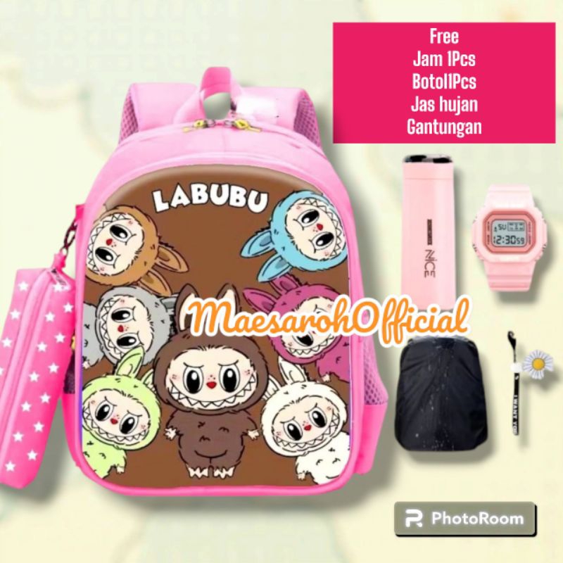 Jual VIRAL LABUBU Tas Sekolah Anak Karakter Boneka Labubu TAS Ransel Labubu TK SD Bisa COD ...