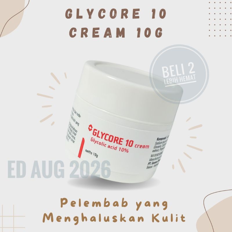 Jual Glycore 10 Cream - Pelembap Penghalus Kulit dengan Glycolic Acid ...
