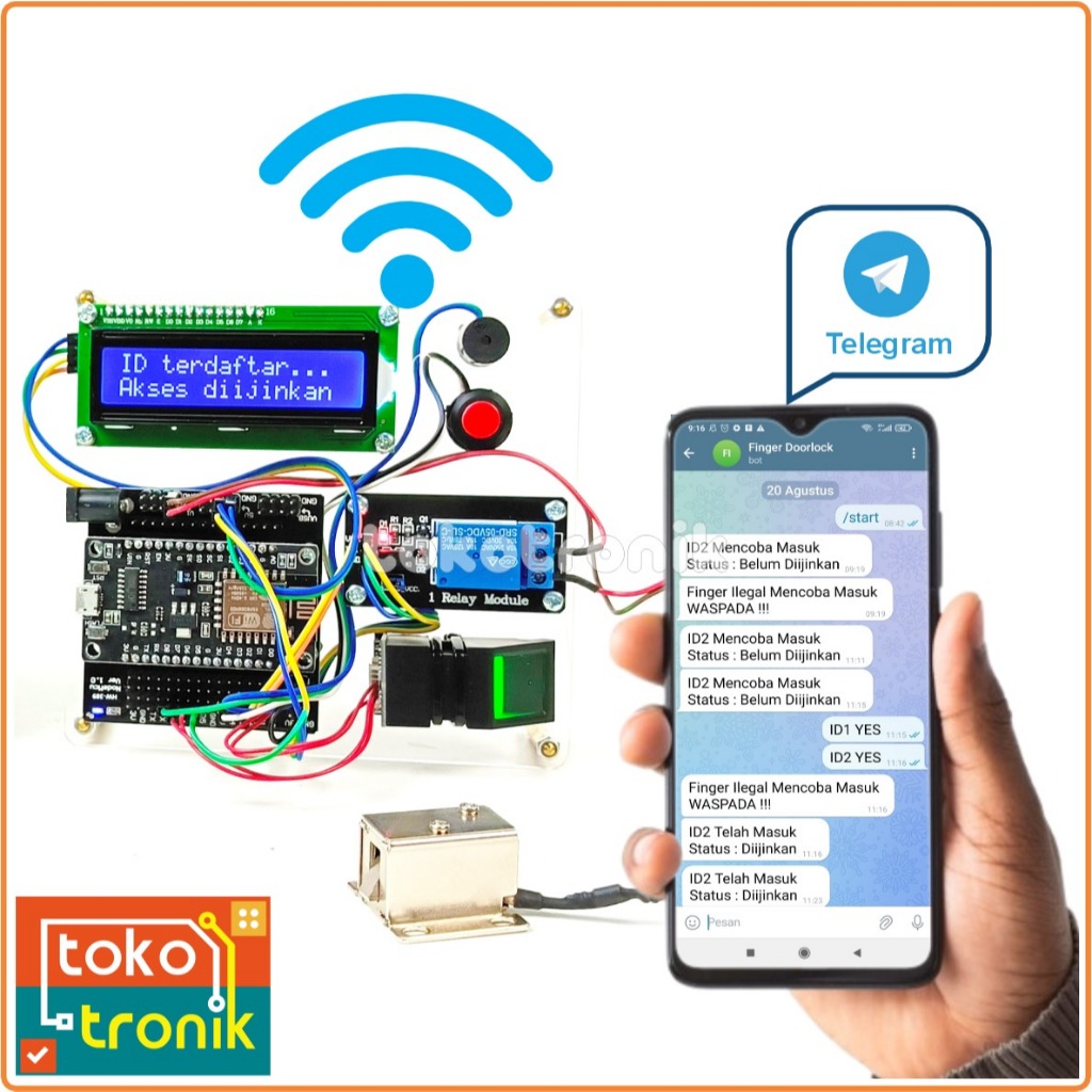 Jual Starter IoT Smart Door Lock Fingerprint Paket Lengkap Project IoT ...