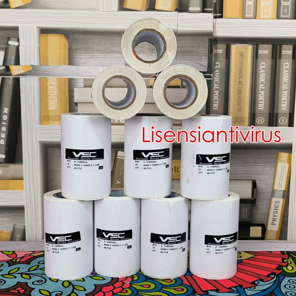 Jual VSC LABEL THERMAL STIKER 80 x 100 mm STICKER DIRECT THERMAL 80x100 ...