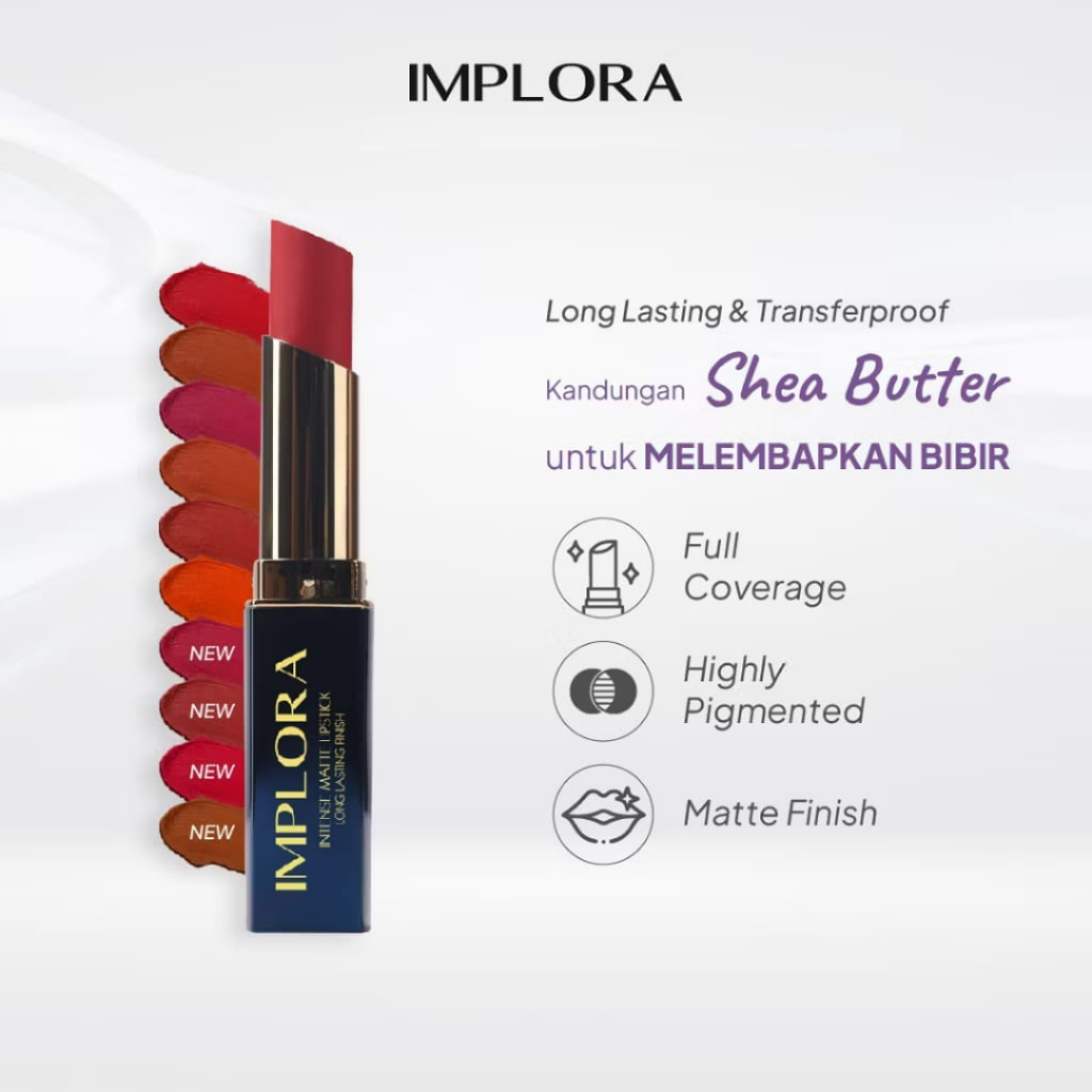 Jual Implora Intense Matte Lipstick - Lipstik Matte Pigmented & Tahan ...