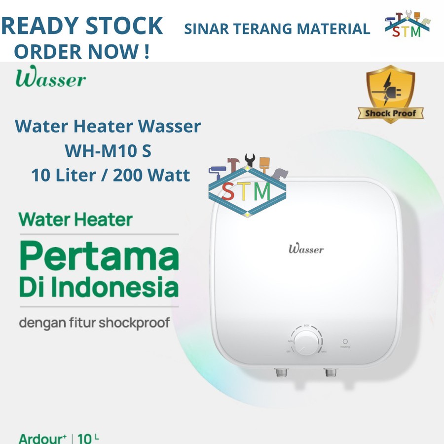Jual Water Heater Listrik Wasser WH-M10S Ardour+ 10 Liter 200 Watt ...