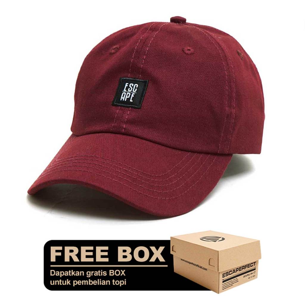 Jual Escaperfect Polo Cap Simple Damarion - Maroon Topi Pria | Shopee ...