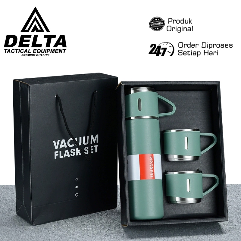 Jual 【DELTA】Termos SULTAN SET BOTOL VACUUM FLASK Travel Vacuum Set Box ...