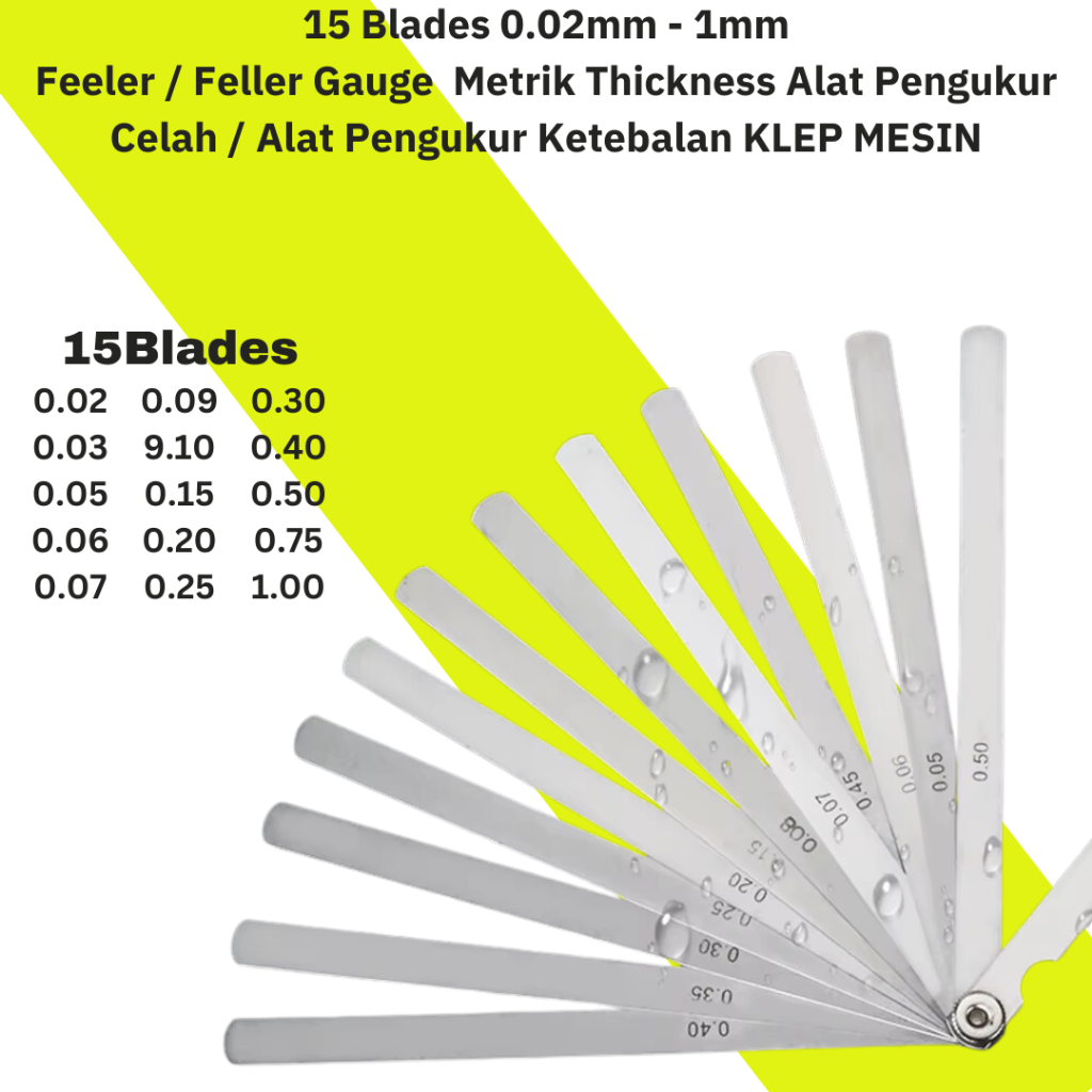 Jual Alat Pengukur Ketebalan Klep Mesin Feller Gauge Matrix Gauge ...
