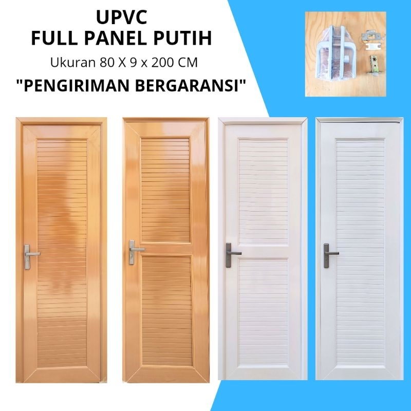 Jual Pintu Upvc Kamar Mandi / Pintu Kamar Putih Coklat 80 * 200 Cm ...