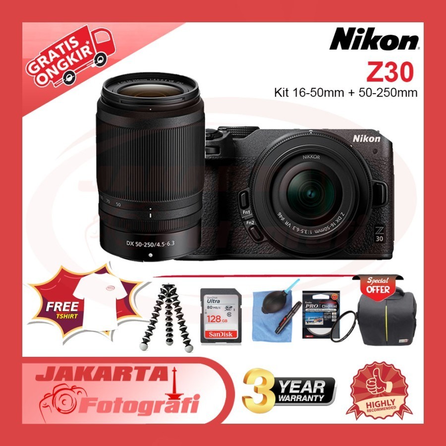 Jual Nikon Z30 Kit 16-50mm + 50-250mm Lens Mirrorless Camera | Shopee ...