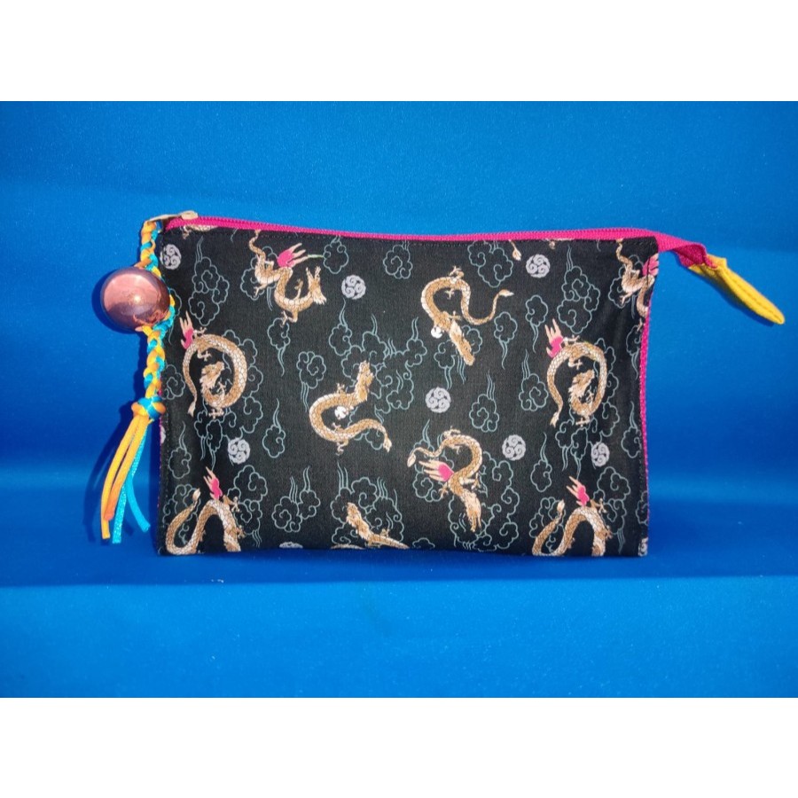 Jual Dompet Jepang ( Japanese Pouch ) - Hitam Motif Naga | Shopee Indonesia