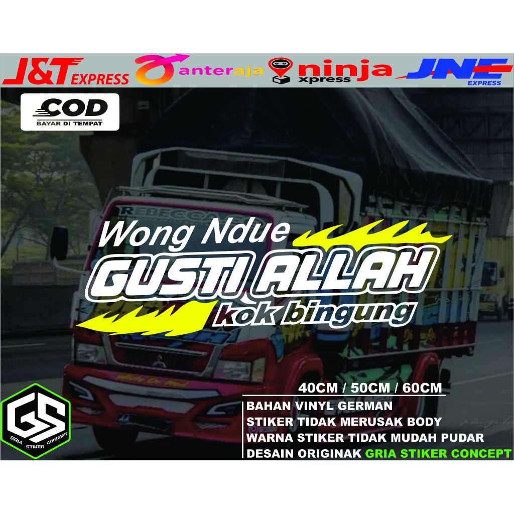Jual Stiker viral cutting variasi kaca mobil pickup truk sticker ...