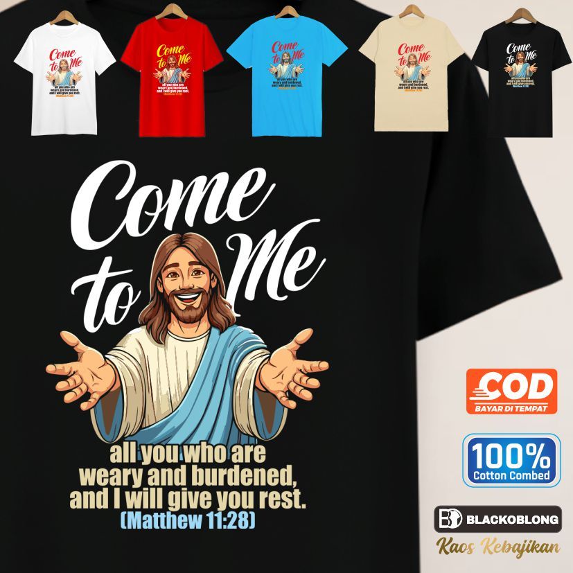 Jual Kaos Rohani Lucu Kartun Yesus Datanglah Padaku Yang Letih Lesu ...