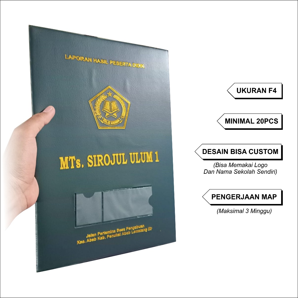 Jual (MIN. 20PCS) CETAK MAP RAPORT ISI PLASTIK 12 LEMBAR UNTUK RA KB TK ...