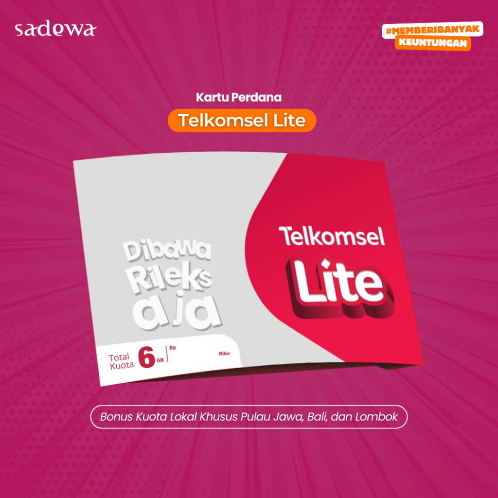 Jual KARTU PERDANA INTERNET TELKOMSEL LITE 6GB MASA AKTIF 30 HARI ...