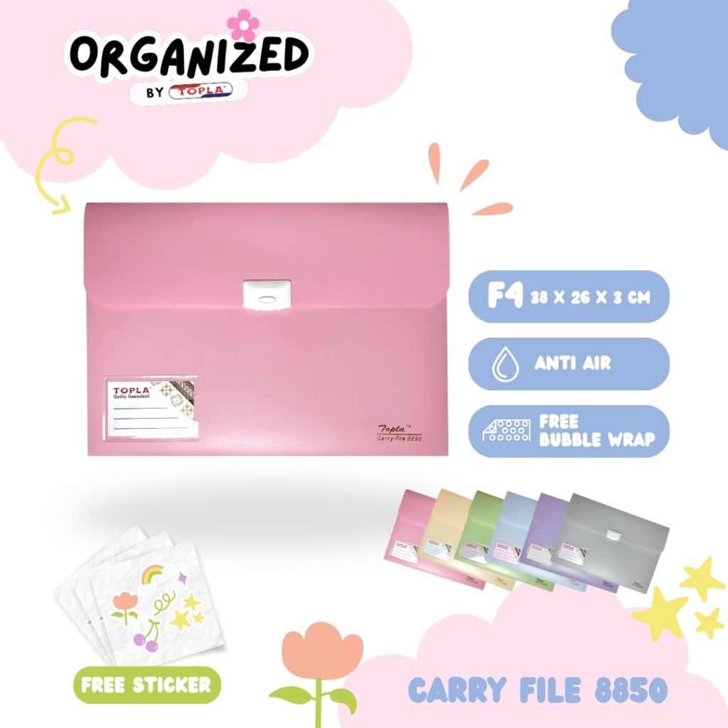 Jual Topla Carry File 8850 map tenteng dokumen kertas berkas kantoran ...
