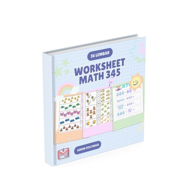 Jual 36 Halaman Lembar Kerja Matematika Anak TK & Paud Worksheet ...