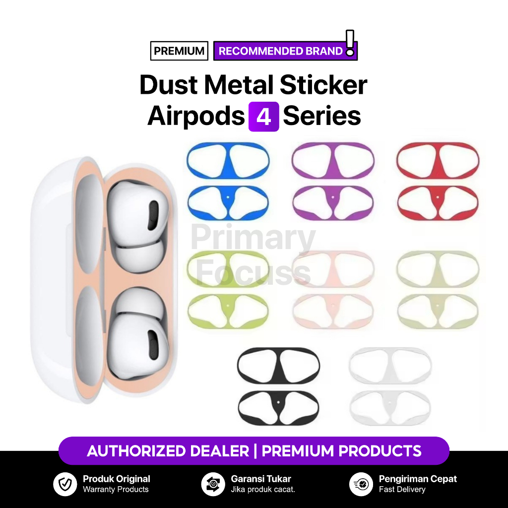 Jual Dust Sticker Airpods 4 2024 Anti Dust Metal Sticker (Pelindung ...