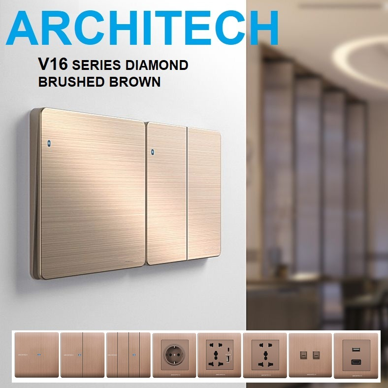 Jual SAKLAR ARCHITECH DIAMOND GABUNGAN V16 BROWN SERIES NEW / SAKLAR ...