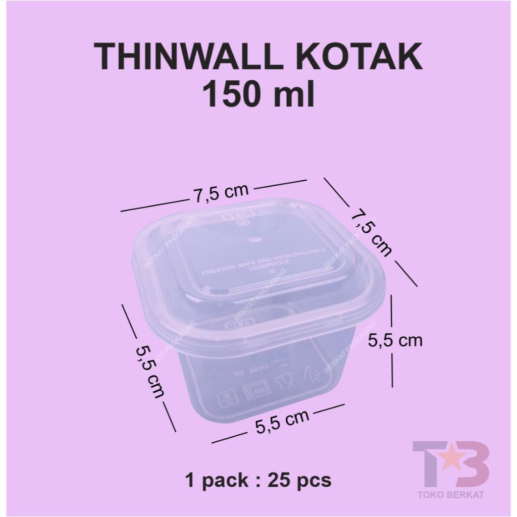 Jual Thinwall Kotak/Kotak Plastik/Tempat Bumbu/Tempat Bawang Goreng ...