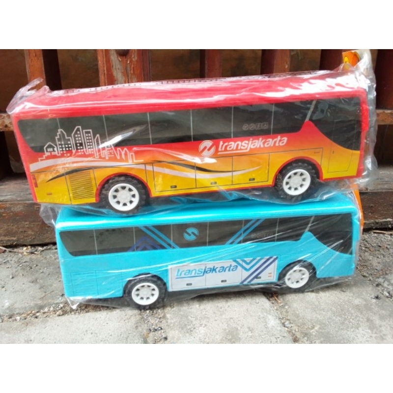 Jual 1 Pcs Mainan Bus Transjakarta Ukuran Kecil Di kirim Bebas Warna ...