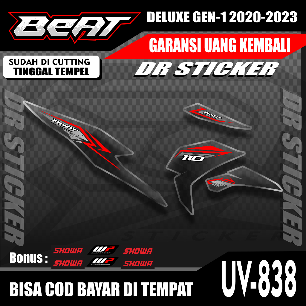 Jual Striping UV Beat Deluxe Gen1 Stiker Beat 2020 2021 2022 2023 ...
