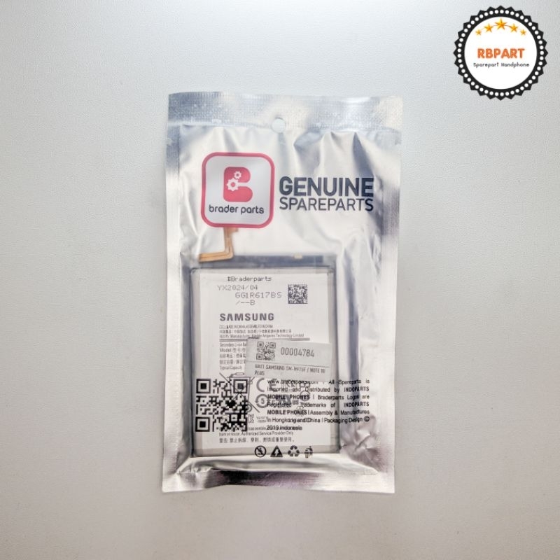 Jual Battery ORIGINAL Braderparts Samsung Note 10 Plus SM-N975F EB-BN972ABU | Shopee Indonesia