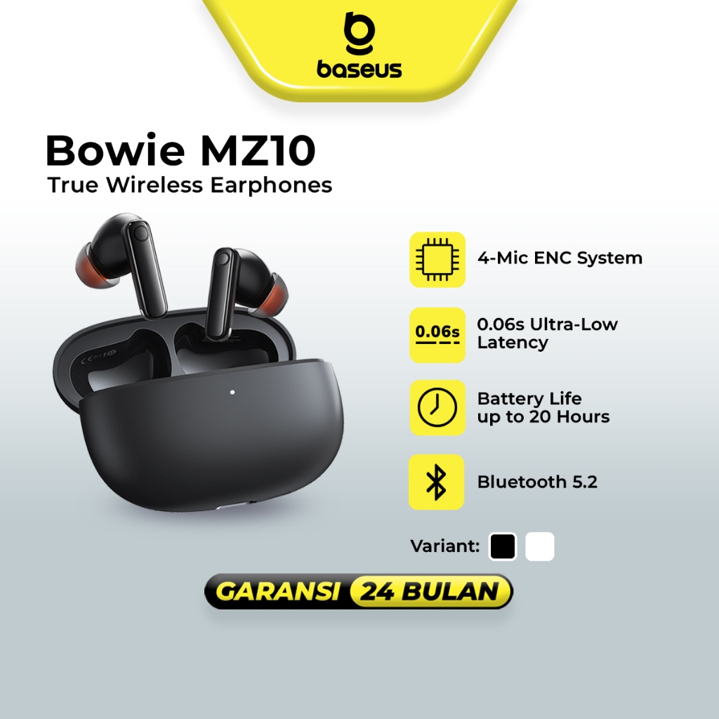 Jual BASEUS Bowie MZ10 True Wireless Earphones TWS Bluetooth | Shopee ...