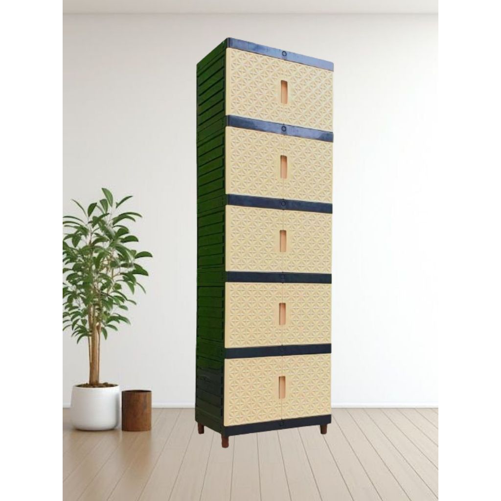 Jual Lemari Pakaian Mini Lemari Plastik Mini Minimalis Warna Cream ...