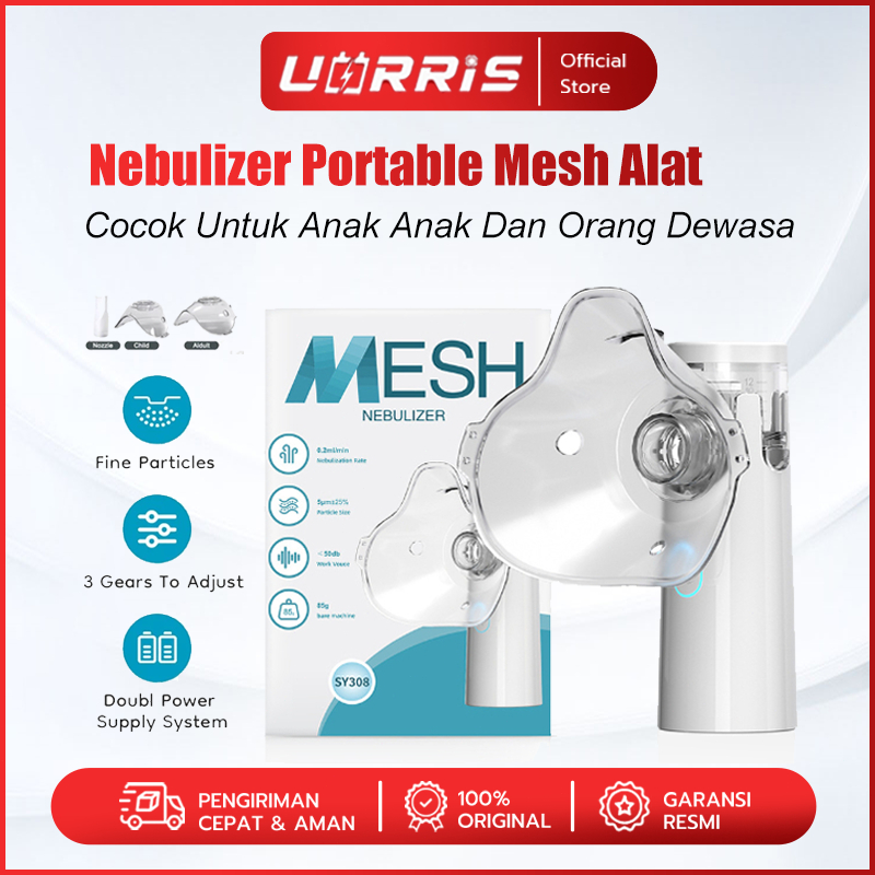Jual UORRIS Nebulizer Portable Alat Nebulizer Anak Mesh Alat Uap Bantu ...