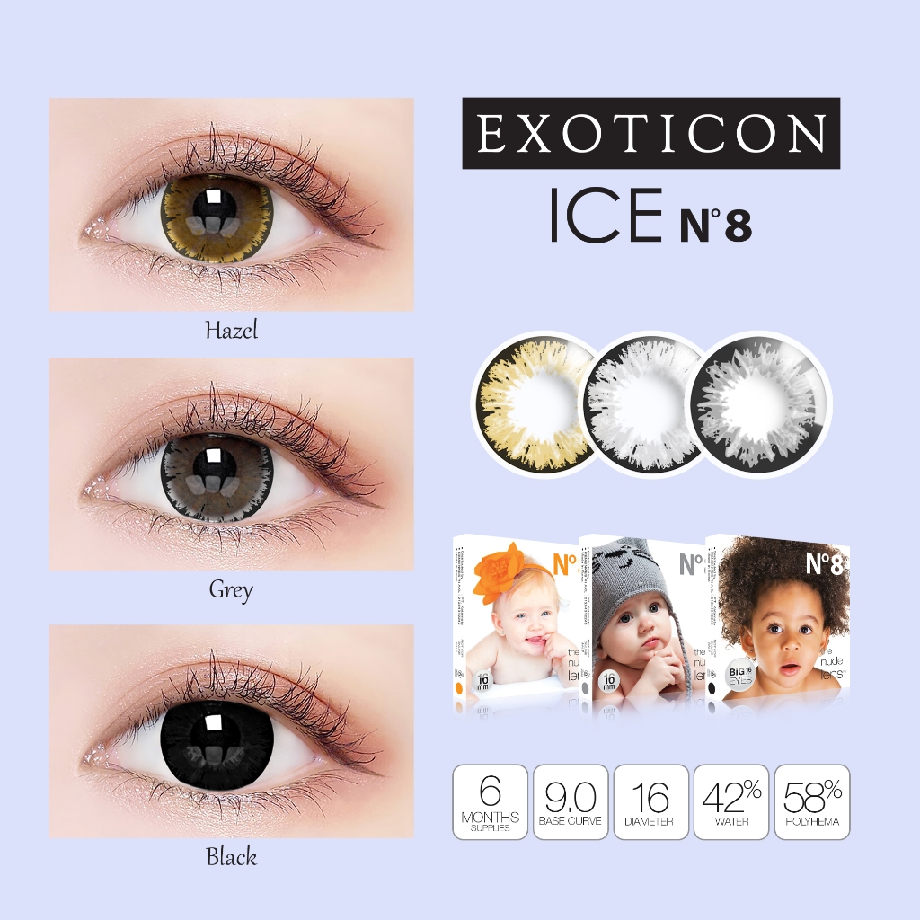 Jual Softlens ICE N8 BABY EYES 16 MM / Softlen Soflen Warna Normal ...