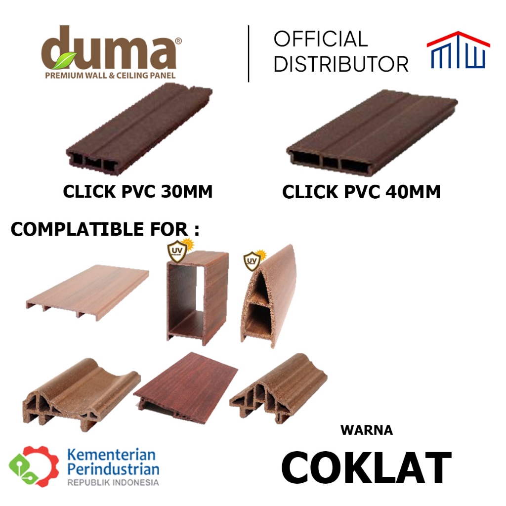 Jual Click PVC aksesoris pasang COH Wallpanel WPC DUMA Anti rayap,air ...