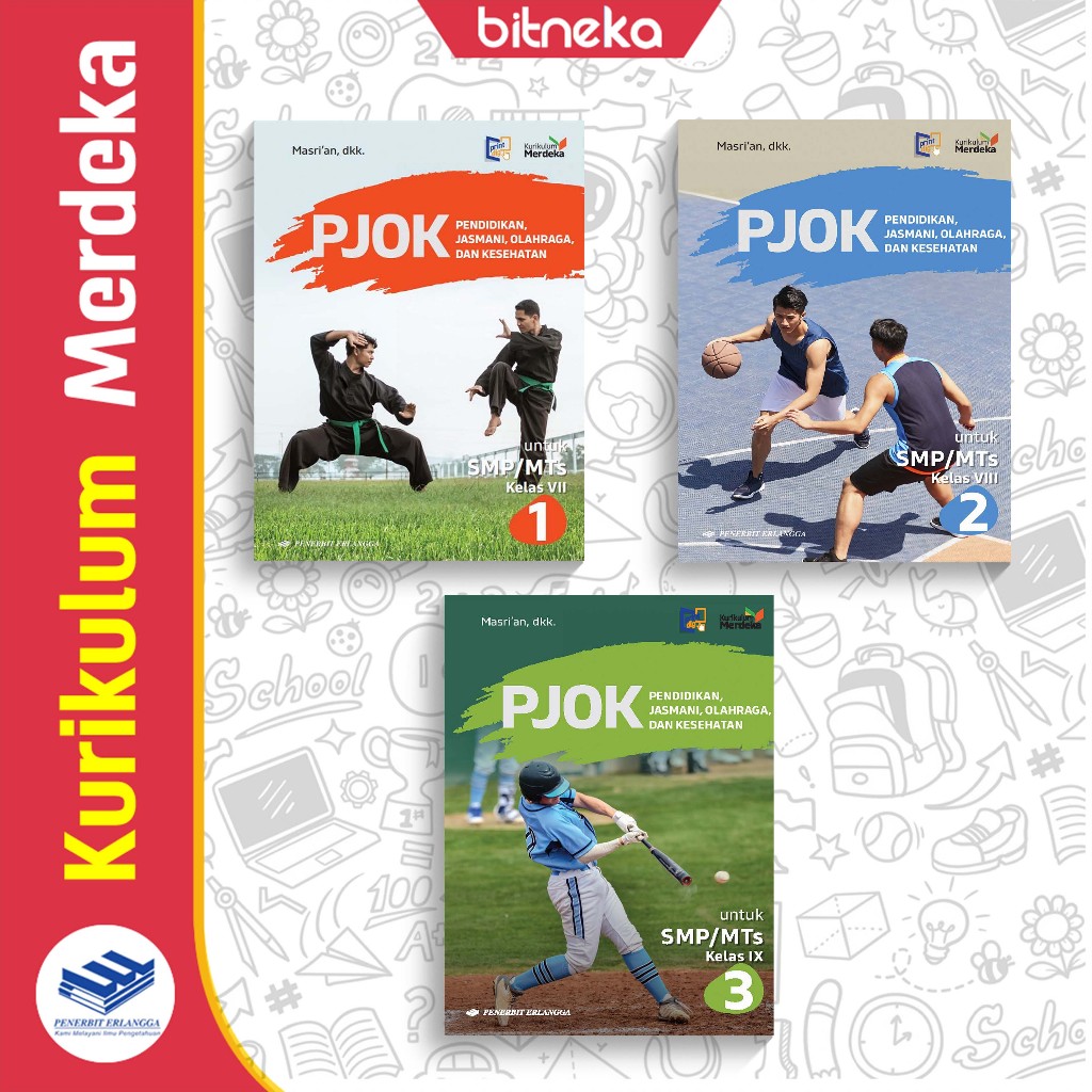 Jual Buku Teks Siswa PJOK SMP/MTs - Masri’an, dkk Kurikulum Merdeka Erlangga | Shopee Indonesia