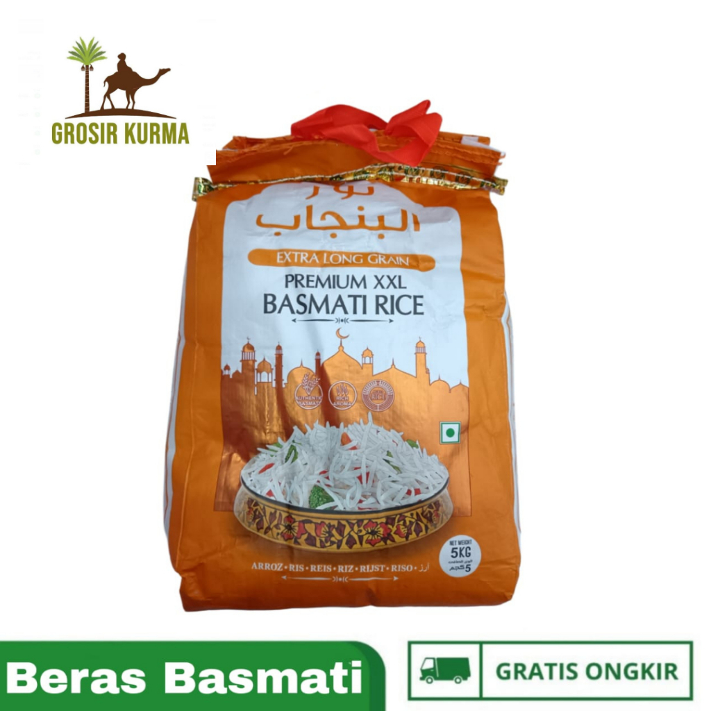 Jual Beras Basmati Nour Punjab Premium 5 kg Extra Long Nasi Kebuli ...